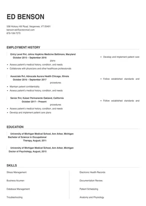Rvt Resume Sample & Tips | Online Resume Builder
